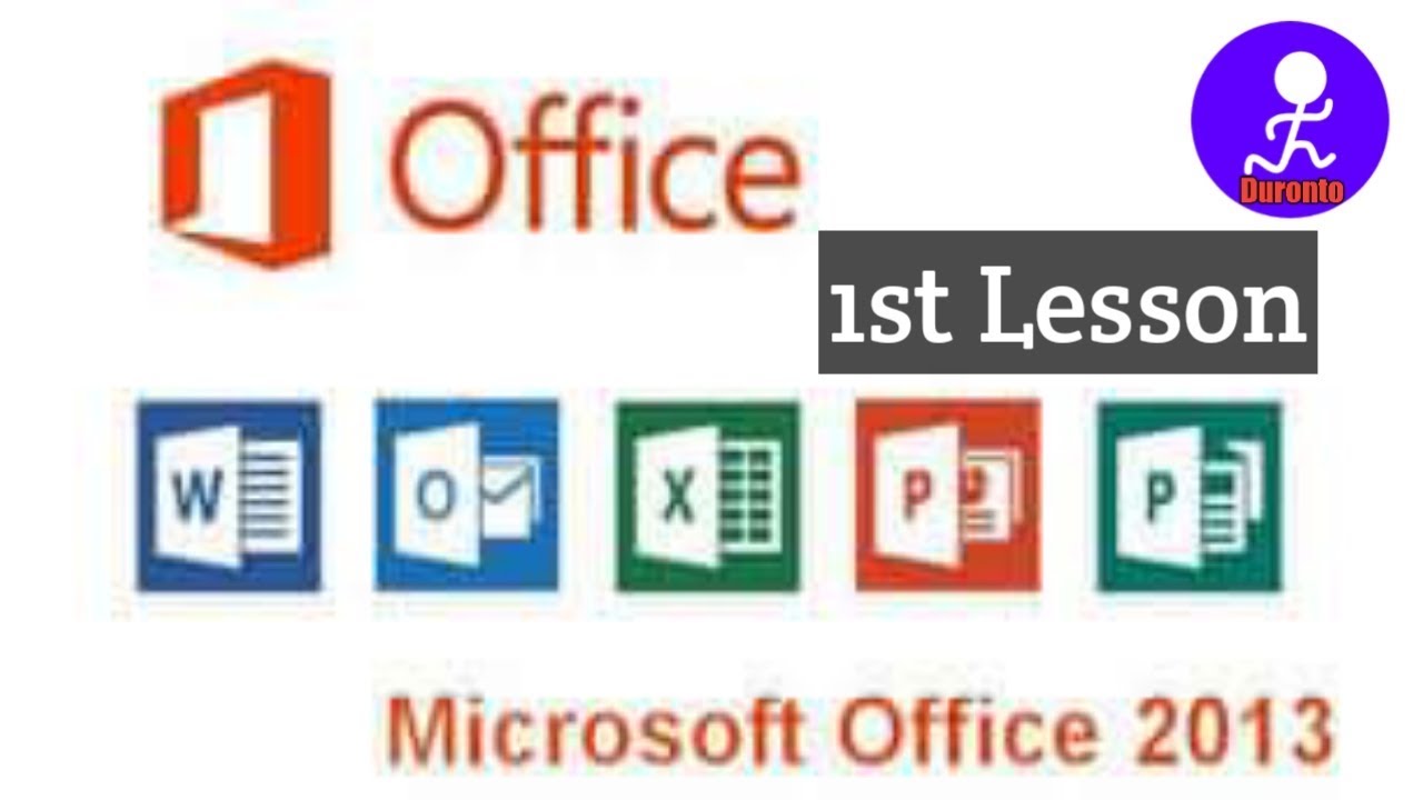 MS Office Word Tutorial_1st Lesson_With Microsoft Office 2013_Duronto ...