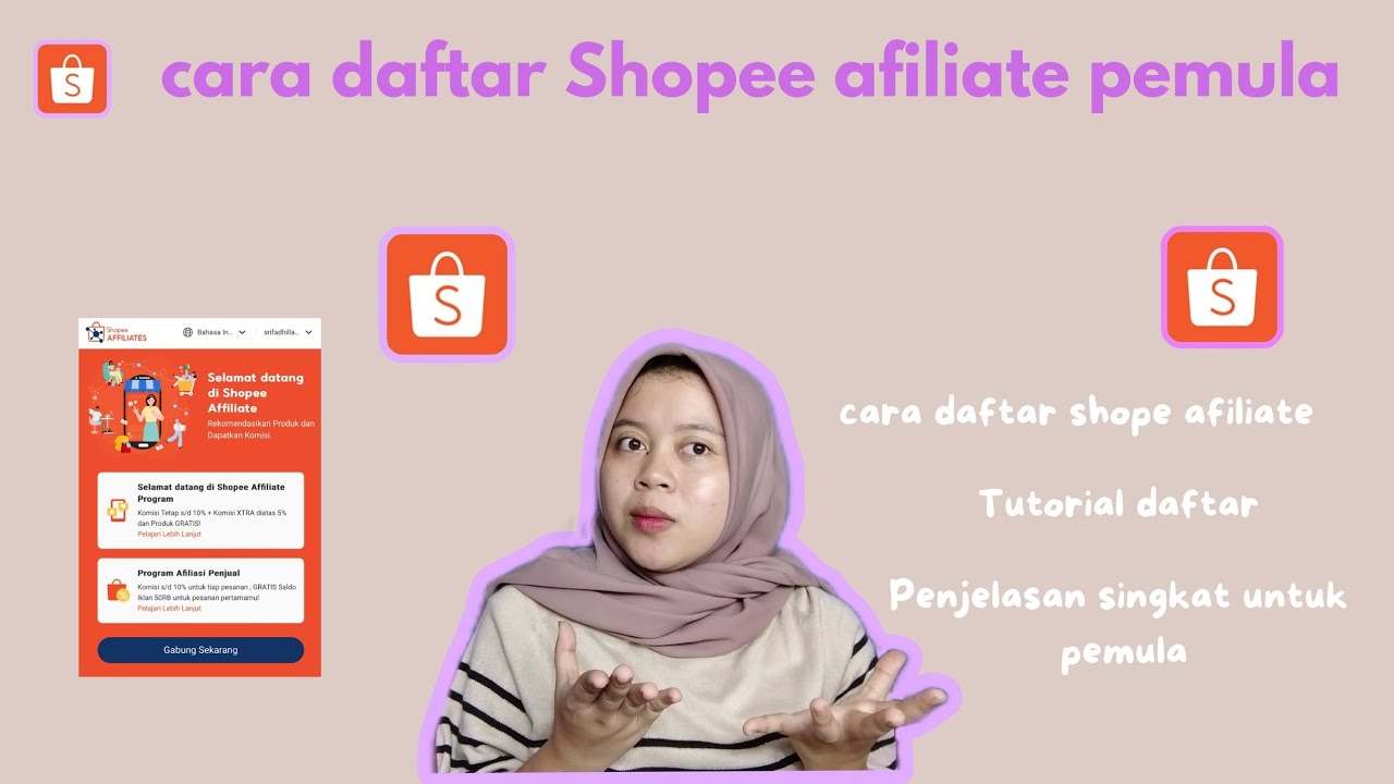 Cara yang benar untuk menjadi shopee afiliate || Cara daftar shope ...