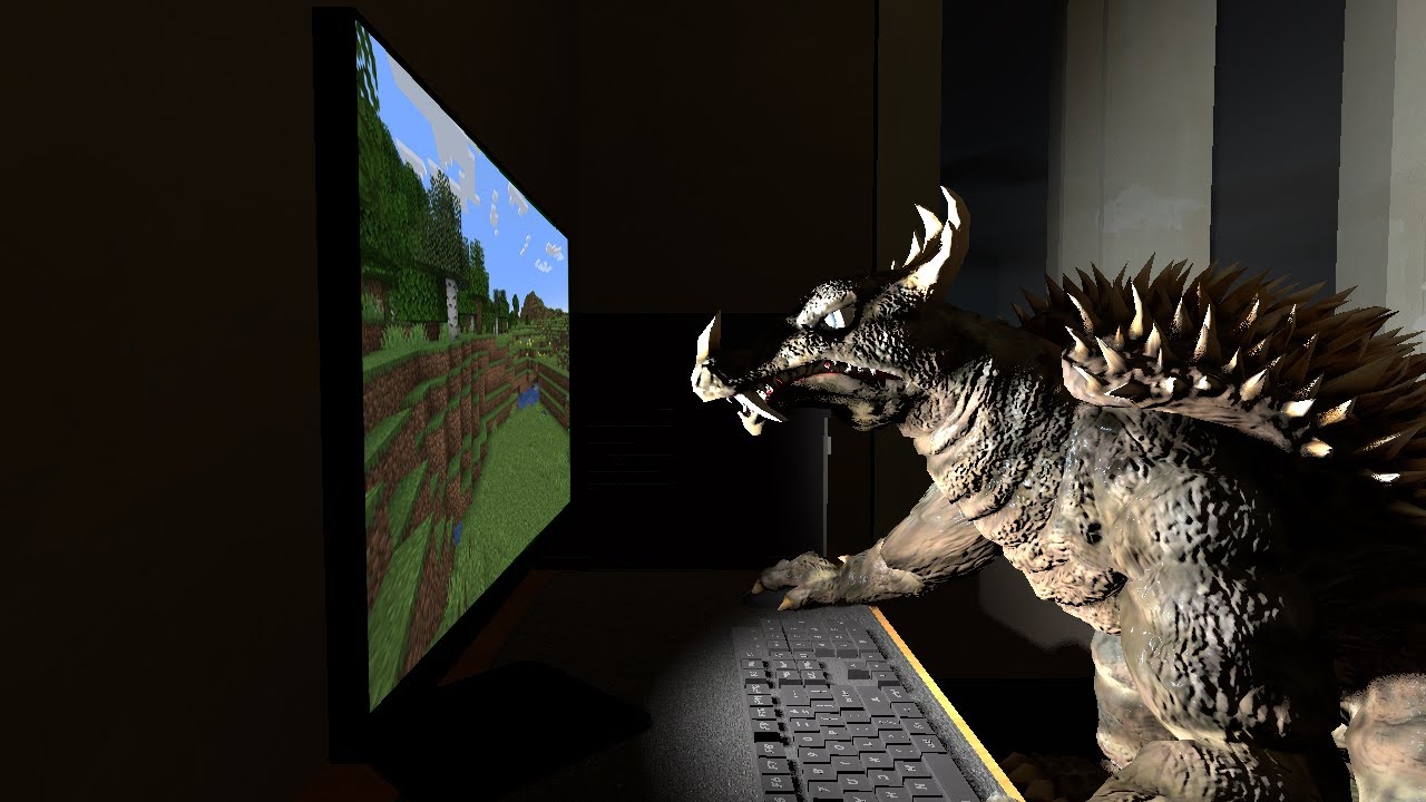 Anguirus Rages At Minecraft (SFM) - YouTube