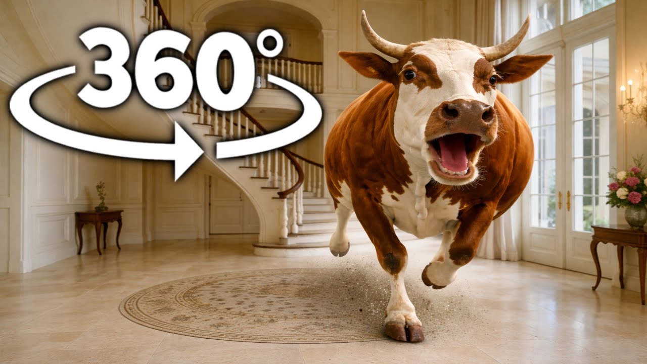Cow Inside the House (360° VR Experience) - YouTube