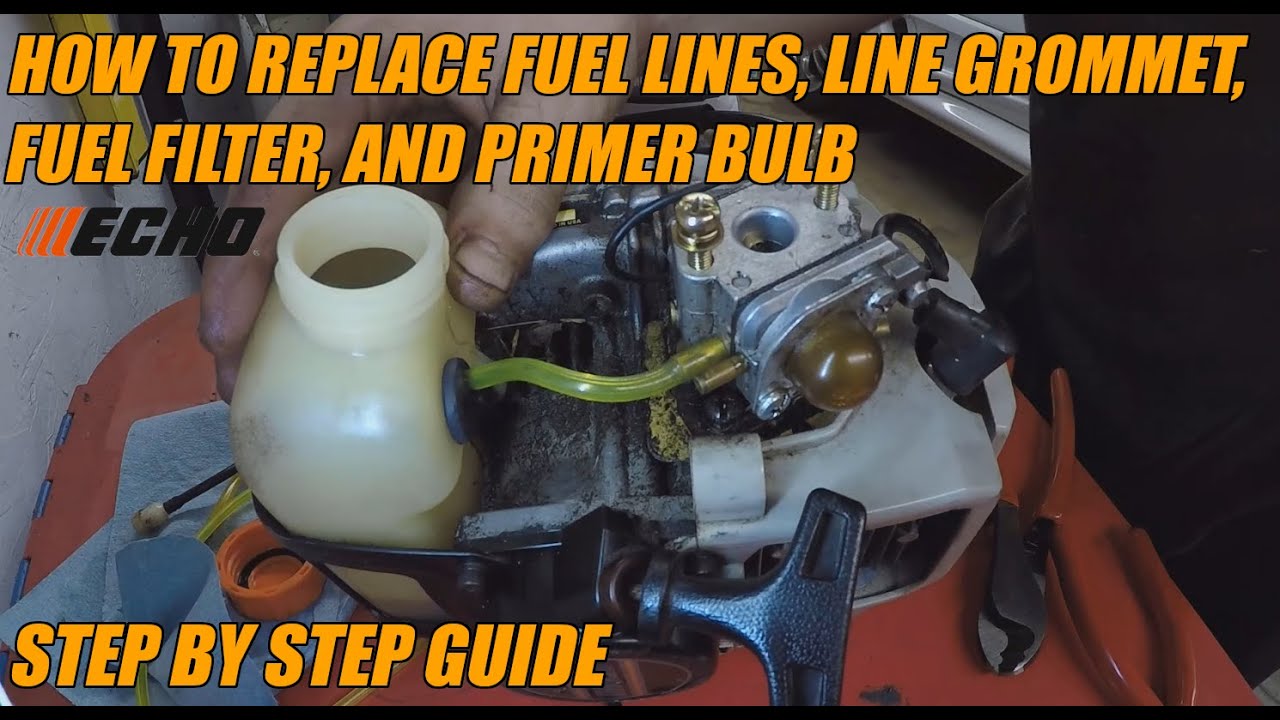 How to replace fuel lines and fuel line grommet on a string trimmer ...