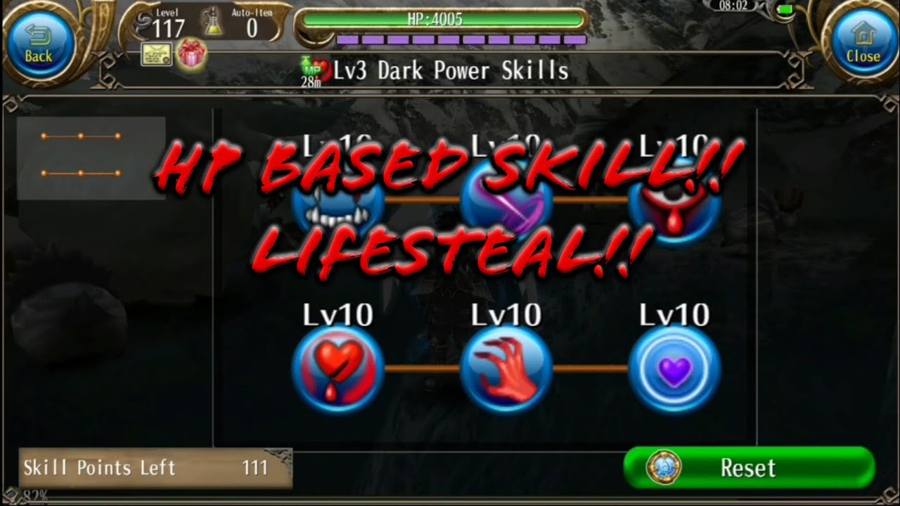 Review New Skill: Dark Power! Life Steal Skill! Analysis Detailed Full ...
