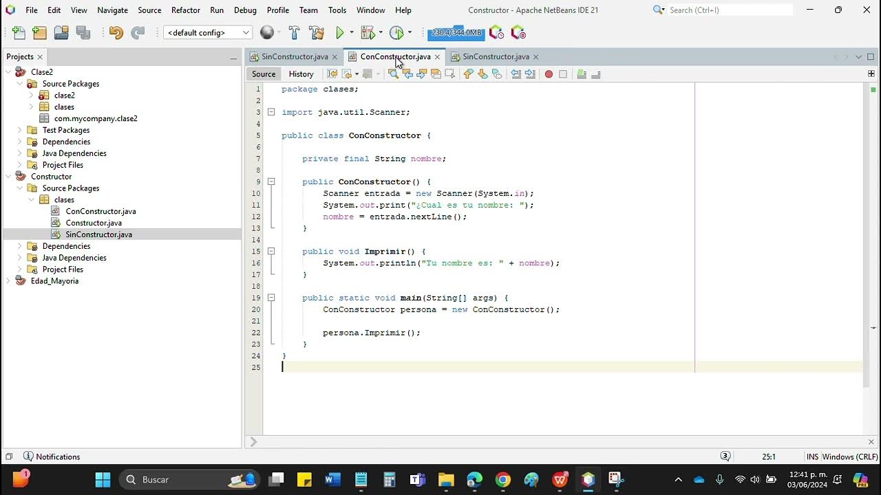 Actividad4 Constructores Java - YouTube