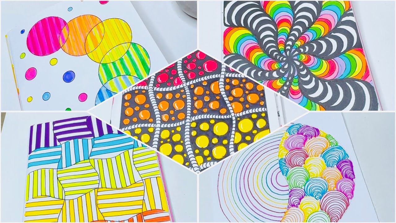 5 colorful Sketchbook Idea | DIY Ideas | Art | Colorful - YouTube
