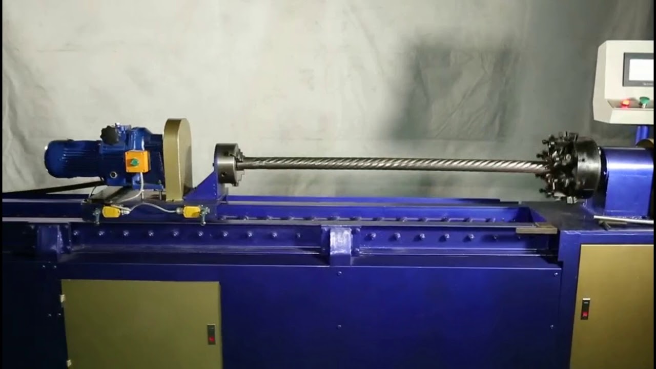 ss pipe threading machine - YouTube