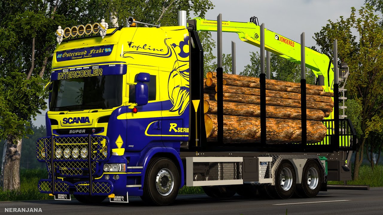 ETS2 1.55 Mod | Scania RJL Timber Truck/Forest Rigid Chassis | Euro ...