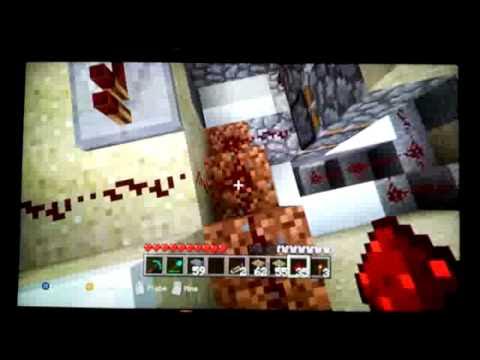 Minecraft Xbox 360 Redstone Tutorials - 3x3 Piston Door - YouTube