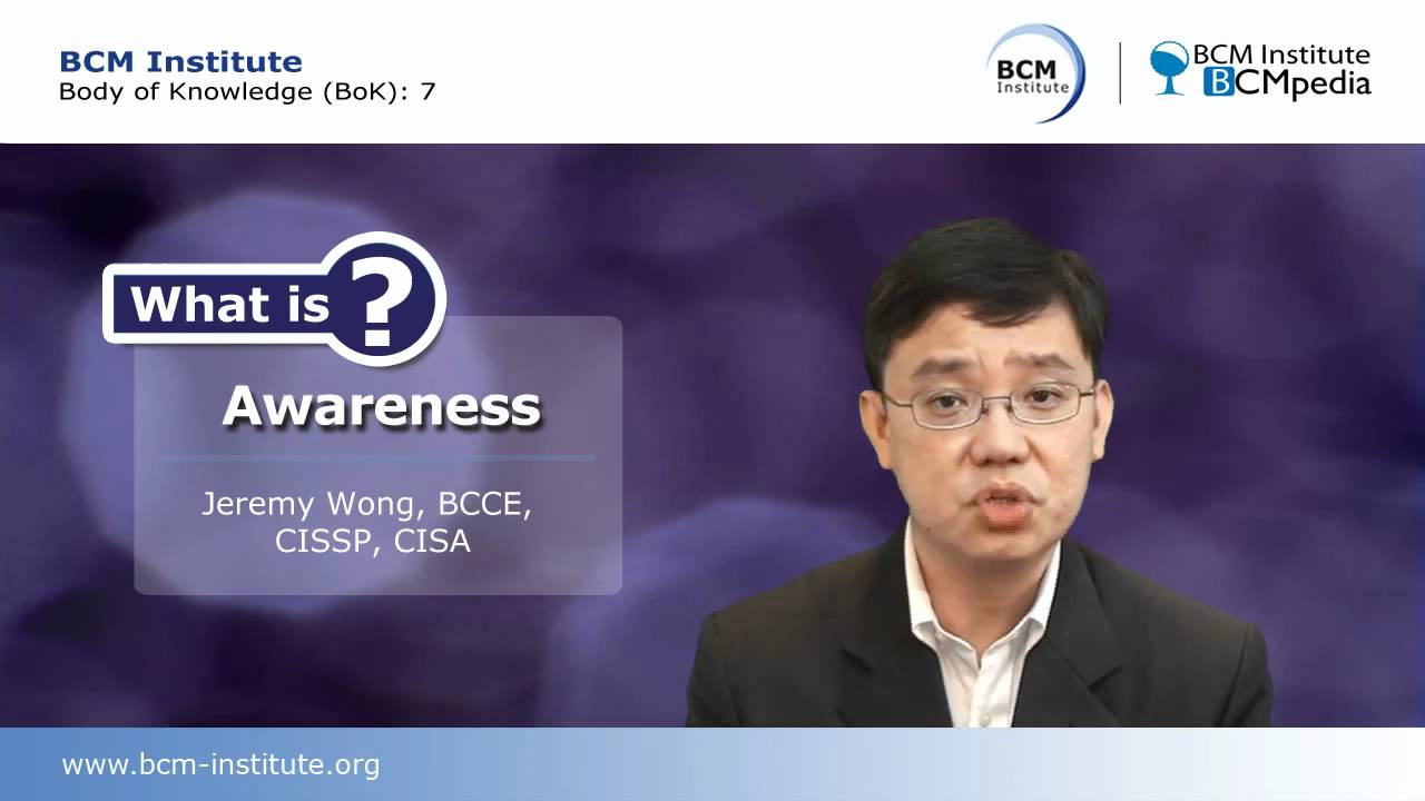 BCM Institute, BCMpedia - What is Awareness? - YouTube