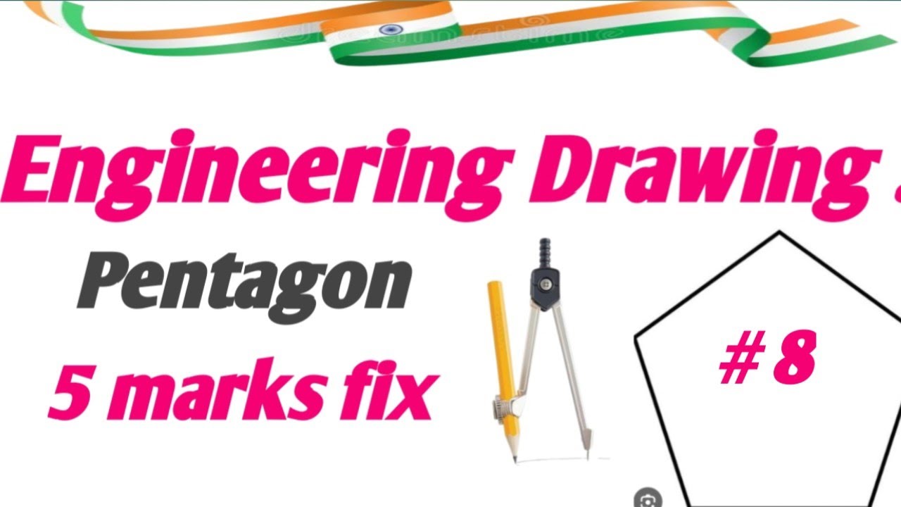 Pentagon # Engineering drawing # Pentagon DRAWING 5 marks fix karlo ...