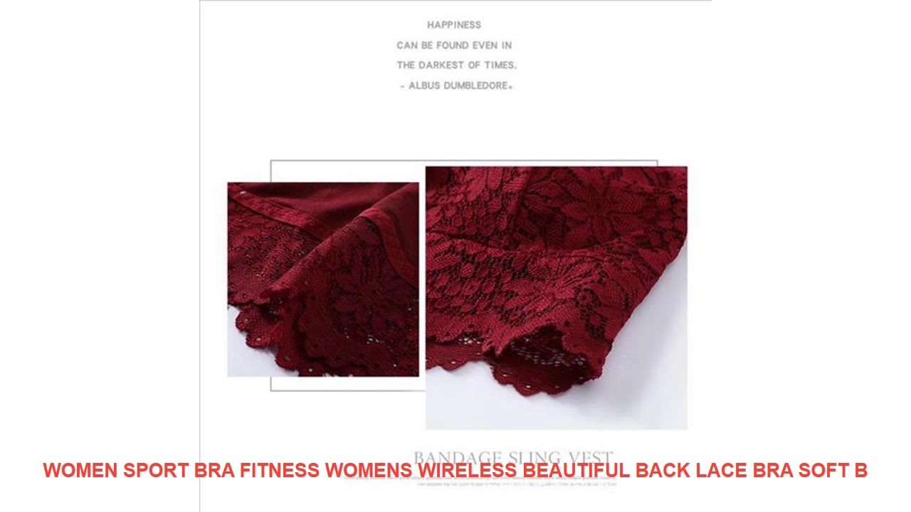 Women Sport Bra Fitness Womens Wireless Beautiful Back Lace Bra Soft B ...