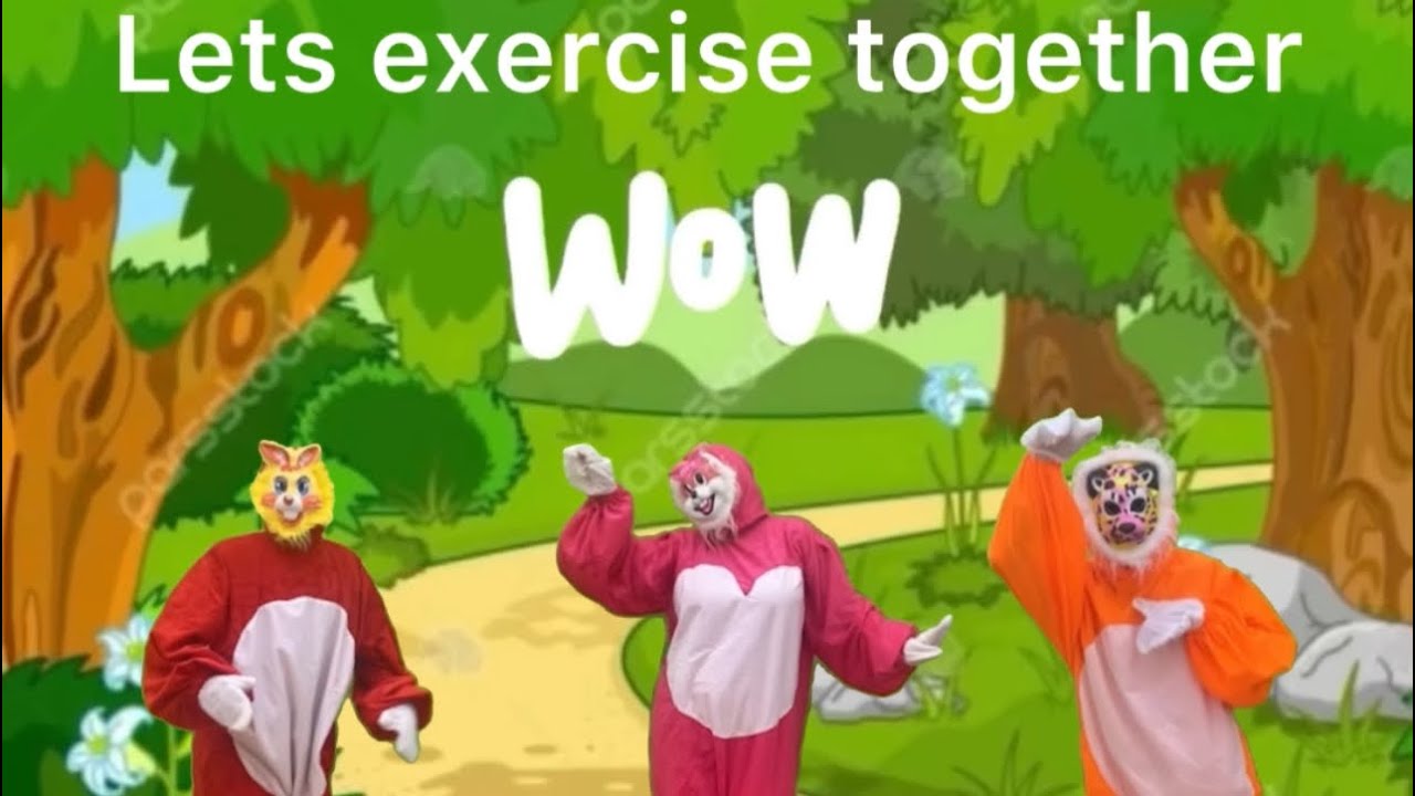 Lets exercise kids! play and exercise together with kids music! - YouTube