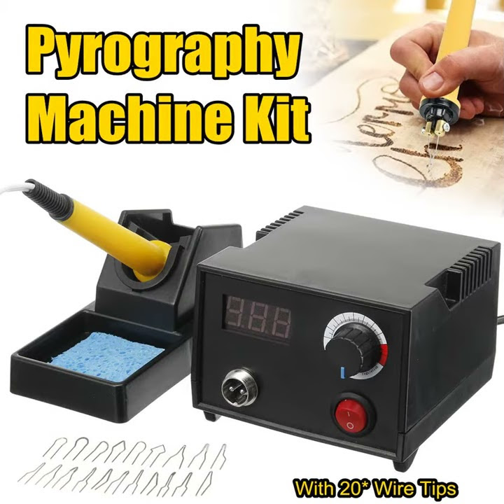 20Pcs Wire Tips Wood Burner Pyrography Pen Burning Machine Tools Kit Adjustable - YouTube