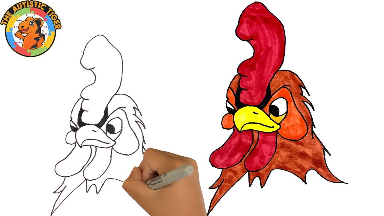Farmyard Symphony | Rooster | How to Draw Disney's Silly Symphonies ...