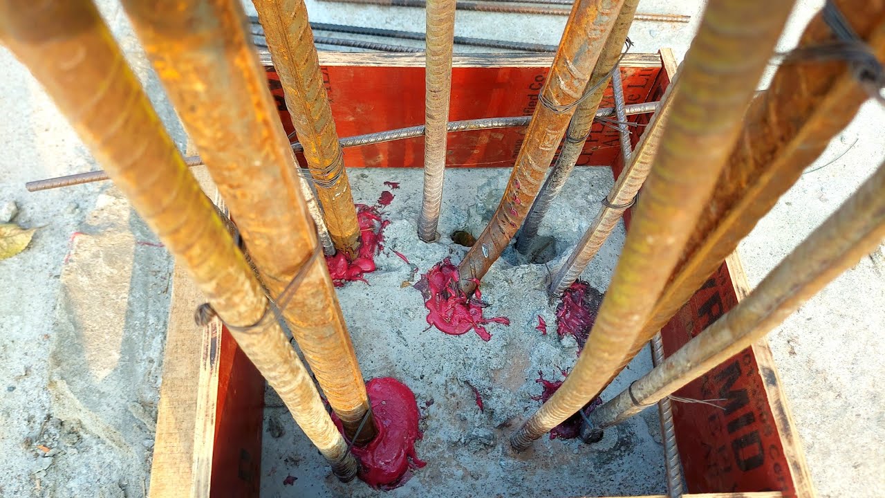 Column Rod Rebaring with 20 mm 3 floor - YouTube