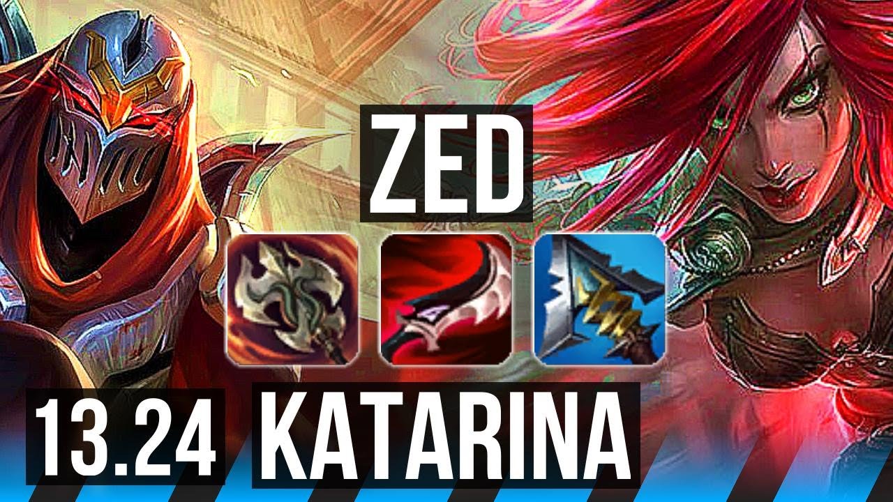 ZED vs KATA (MID) | 7 solo kills, 1300+ games, Godlike | EUW Diamond ...