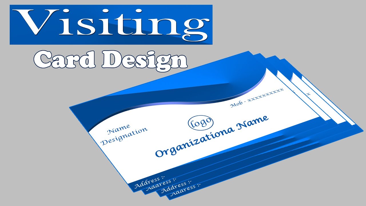 Visiting Cards Design PSD | Visiting card design in Photoshop - YouTube