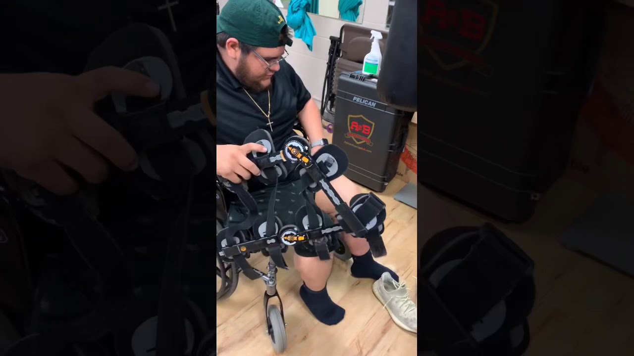 Motorcycle accident tearing his whole left leg completely from his knee ...