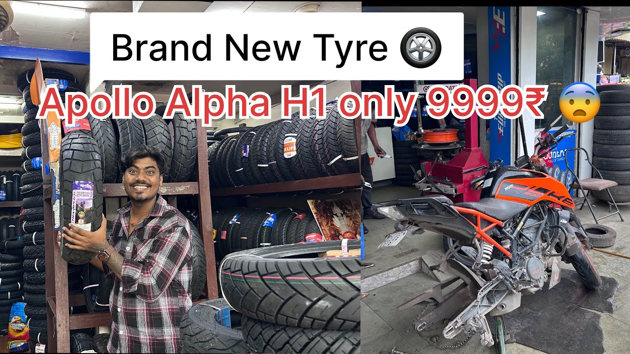 Vlogs 42 | My New Brand Tyre Apollo Alpha H1 price only 9999₹ 😨. # ...