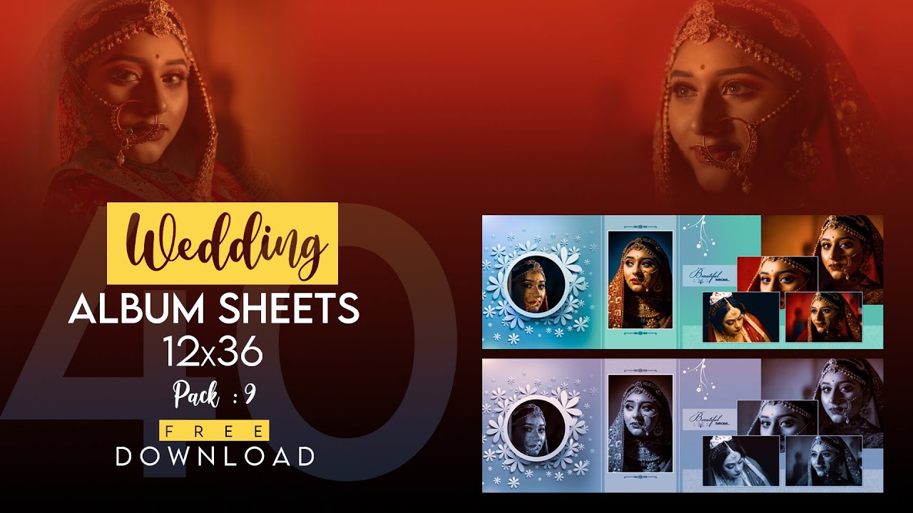2022 NEW 12x36 WEDDING ALBUM PSD | Free Download PSD Files | Photoshop Tutorial | PACK 9 - YouTube