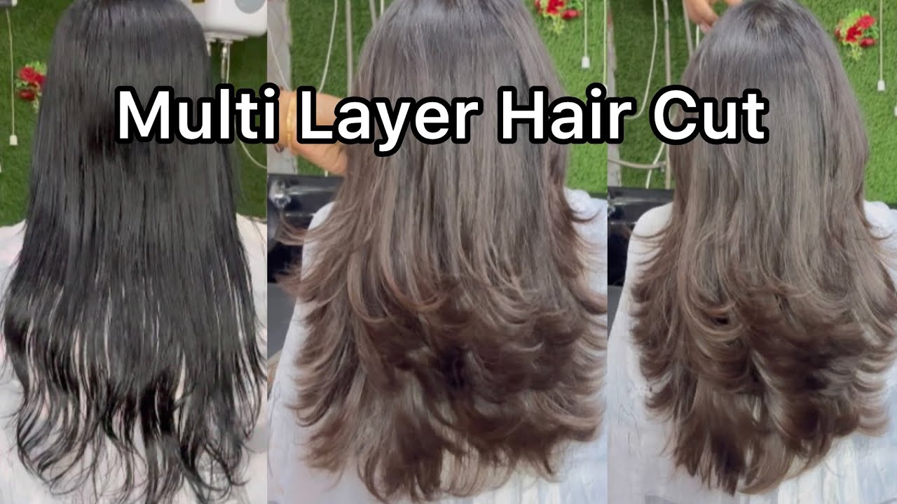 How to step with Multi Layer hair cut || step by step for beginners ...