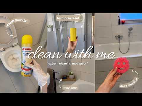 EXTREME BATHROOM DEEP CLEAN 🧼✨ 10 Schritte für ein richtig frisches Bad (cozy ASMR cleaning )
