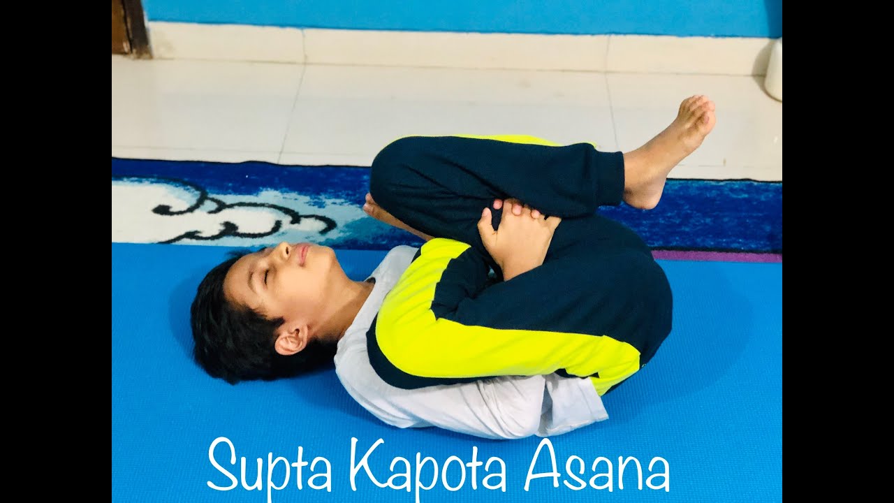 Supta Kapotasana || Supine Pigeon Pose || 🧘‍♀️🧘‍♂️ - YouTube