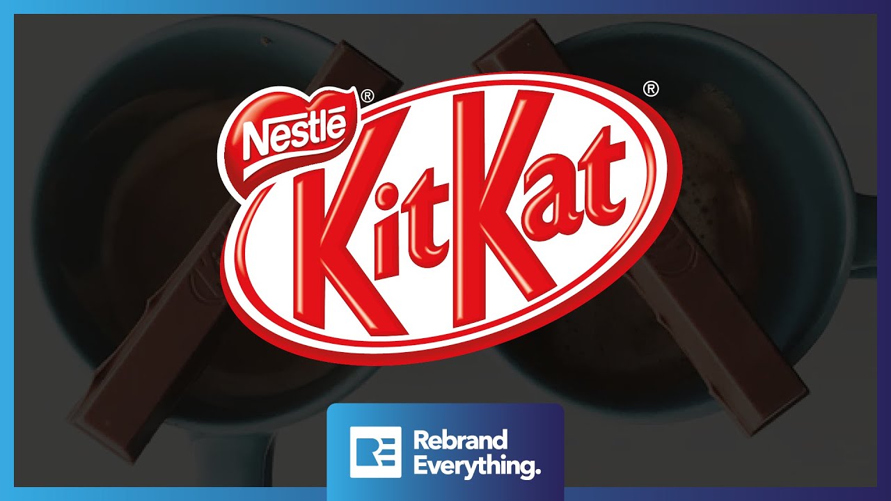 MODERN KITKAT LOGO DESIGN process from start to finish - YouTube