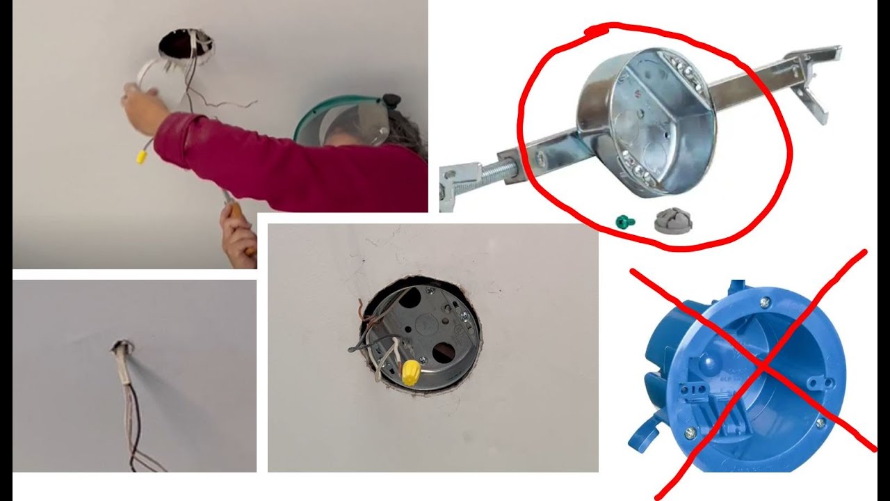 How To Install Electrical Box For Ceiling Light Fixture YouTube How To Install Electrical Box For Ceiling Light Fixture YouTube