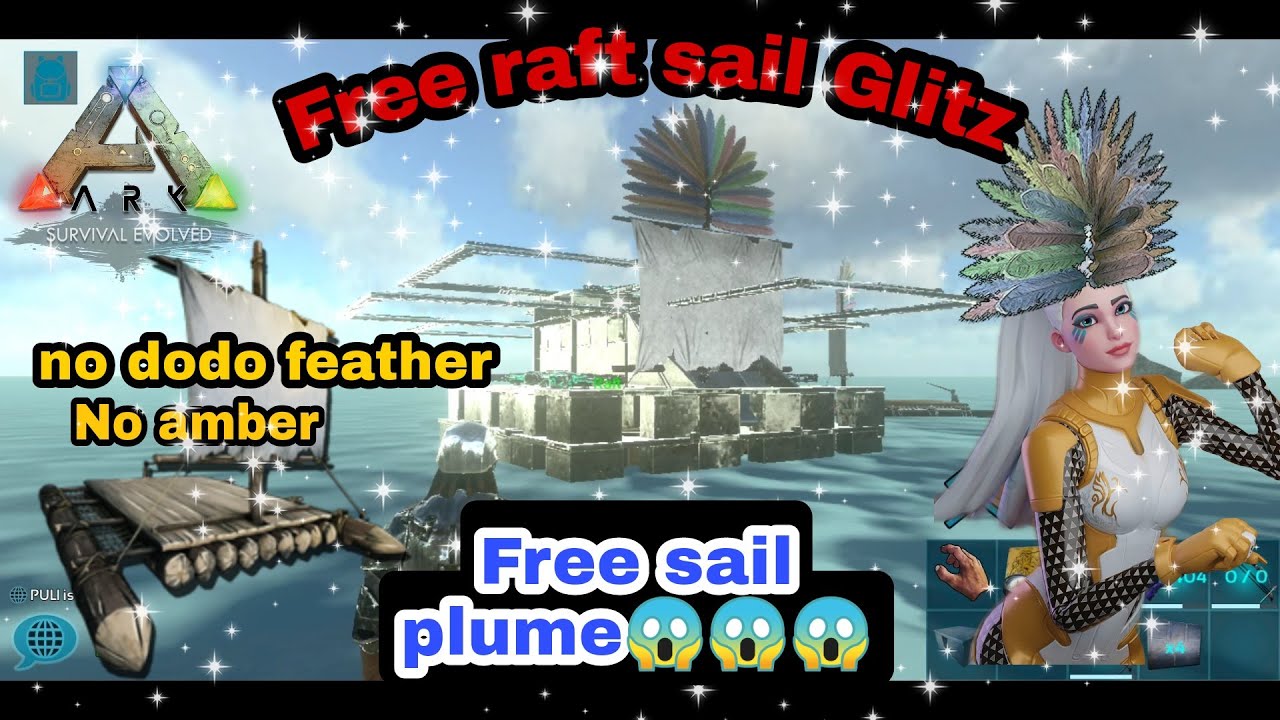 Free raft sail plume Glitch / Ark Tips and tricks /Ark mobile glitch ...
