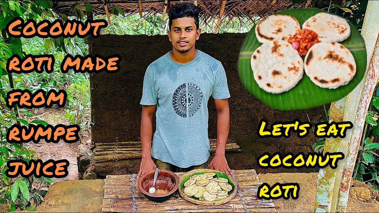Let's make coconut roti by adding the puree of rampe leaves. | English ...