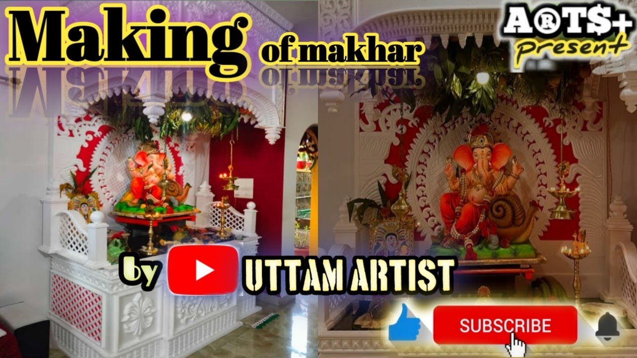 Making of makhar for Ganesh chaturthi#uttamartist #ganeshdecoration # ...