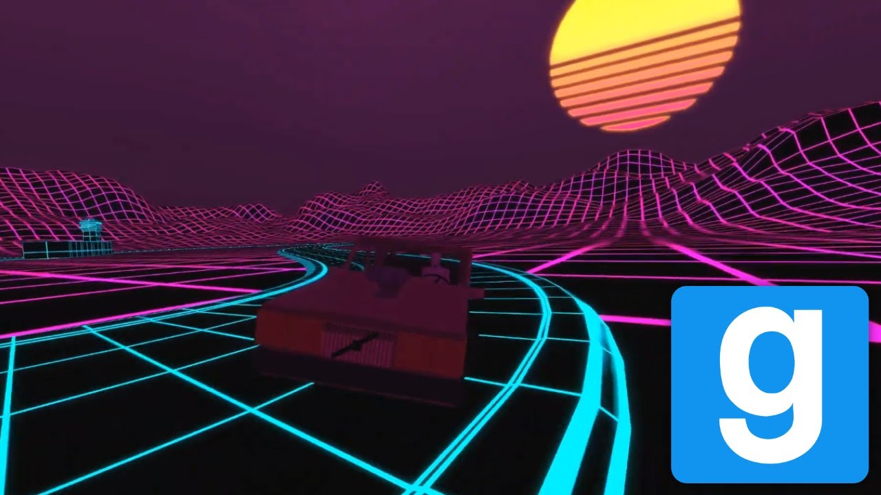 Garry's Mod Map Review: Retro Racer (racing track in retrowave style ...