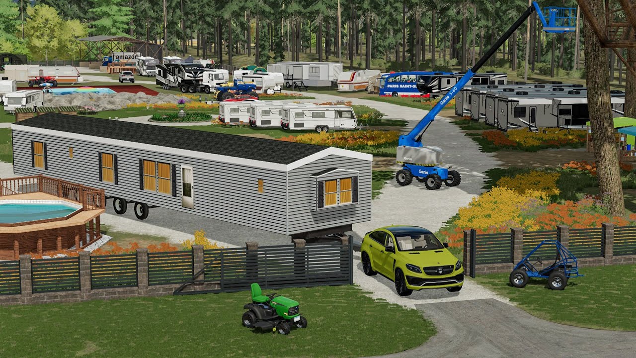 Aire de camping à 3.000.000€ pleine de caravanes, mobil homes et ...
