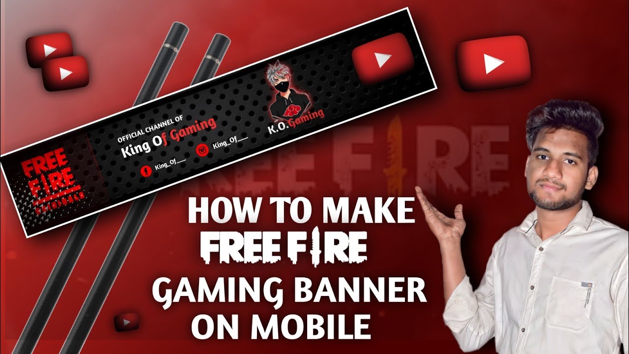 Mobile से बनाए Professional Gaming Banner | Free Fire Gaming Banner ...