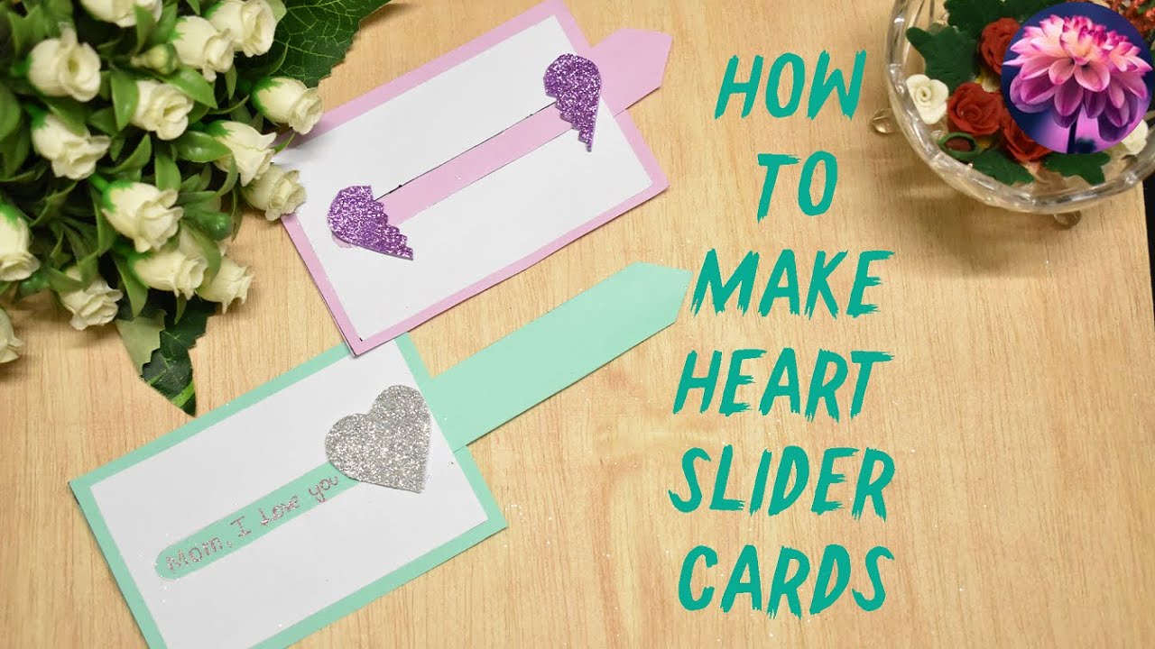 How To Make Heart Slider Cards - YouTube