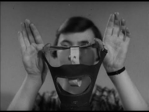 How to Fit a Gas Mask (1939)- British Air Raid Precautions- WWII Public ...