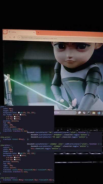 Sidebar Animation Using Html Css Javascript Frontend Frontendwebdeveloper Html Css