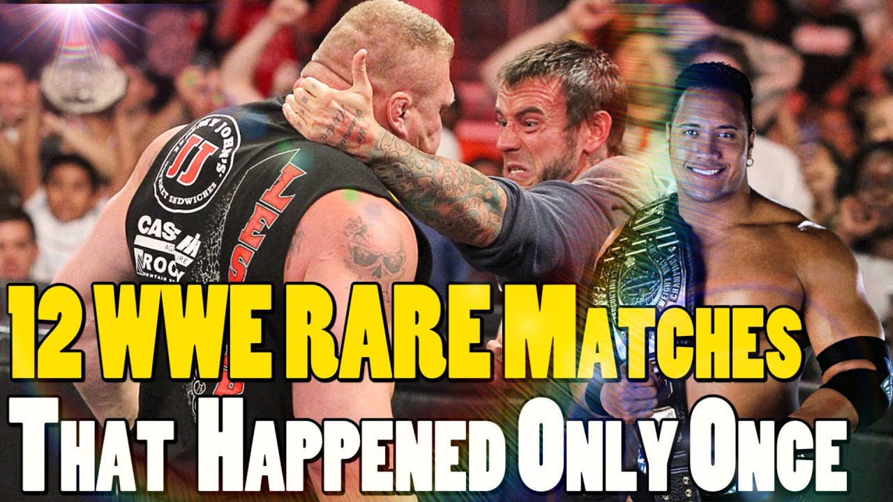 Top 12 WWE Rare Matches That Happened Only Once - YouTube
