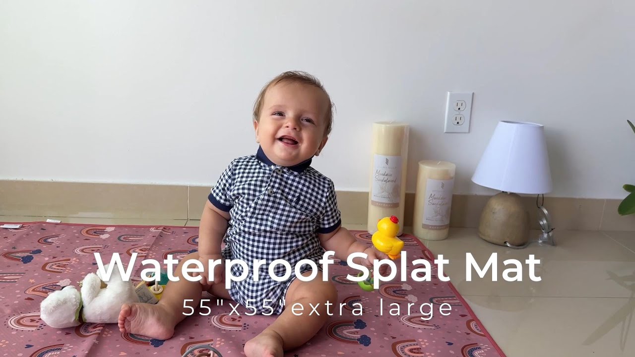 Discover Bebeezoo's Extra-Large & Thick Heavy Duty Splat Mat - YouTube
