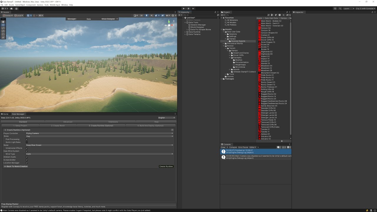 How to use Gaia with the Ultimate StampIT! Collection in Unity - YouTube