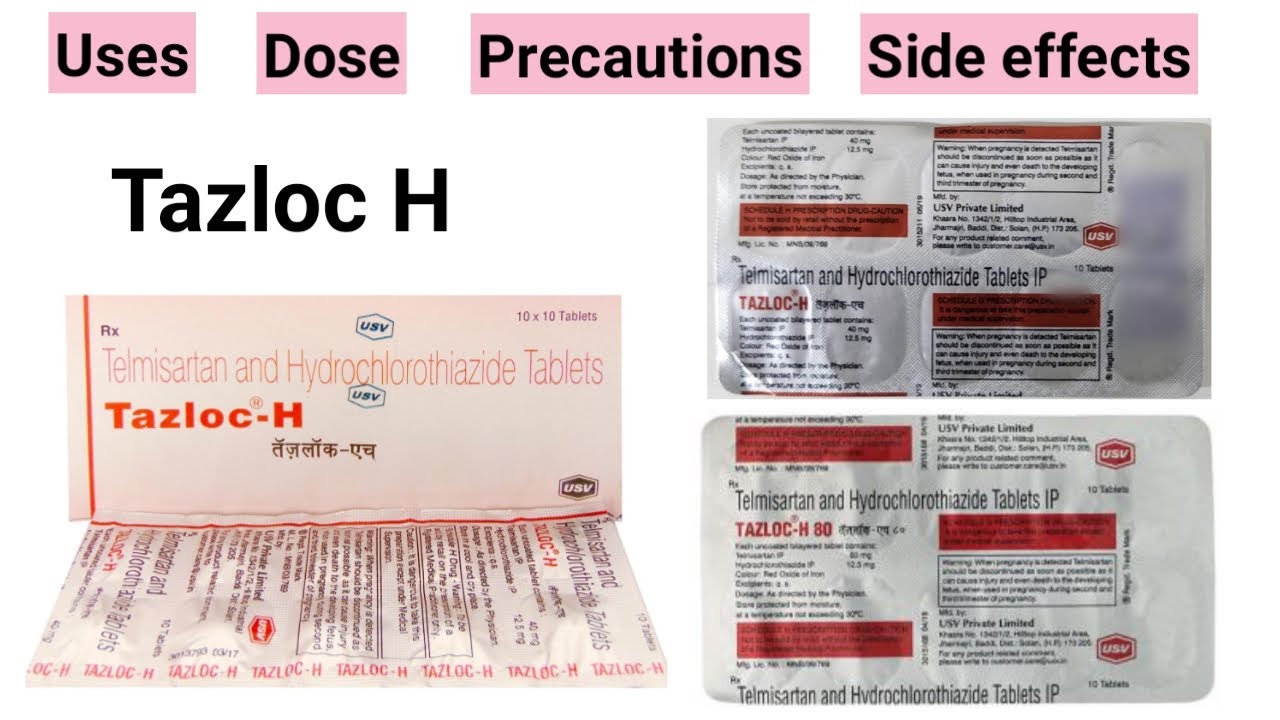 Tazloc h tablet | telmisartan and hydrochlorothiazide tablet ip | uses ...