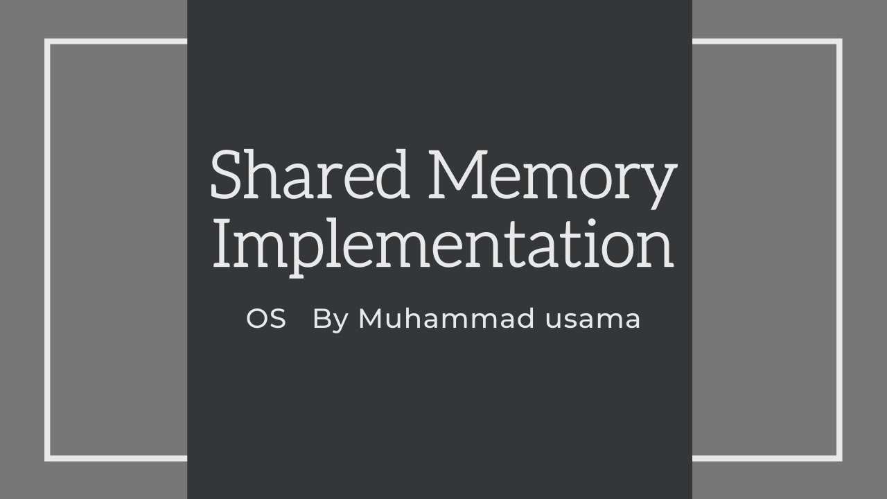 Lecture #07 Shared Memory in OS (shmget(),shmat()) - YouTube