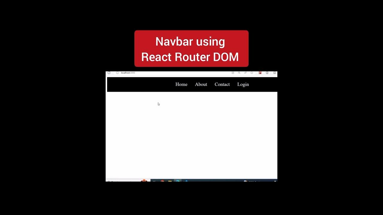 Navbar Using React Router DOM #shorts - YouTube