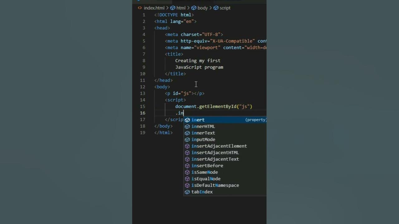 Creating My First Javascript Program Youtube