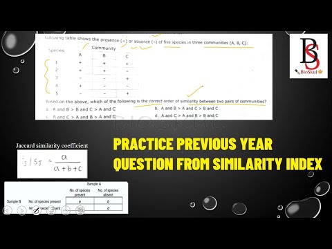 How To Calculate Similarity In Ecology