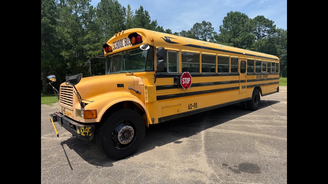 #896 - 1995 International 3800 Blue Bird 72 Passenger School Bus ...
