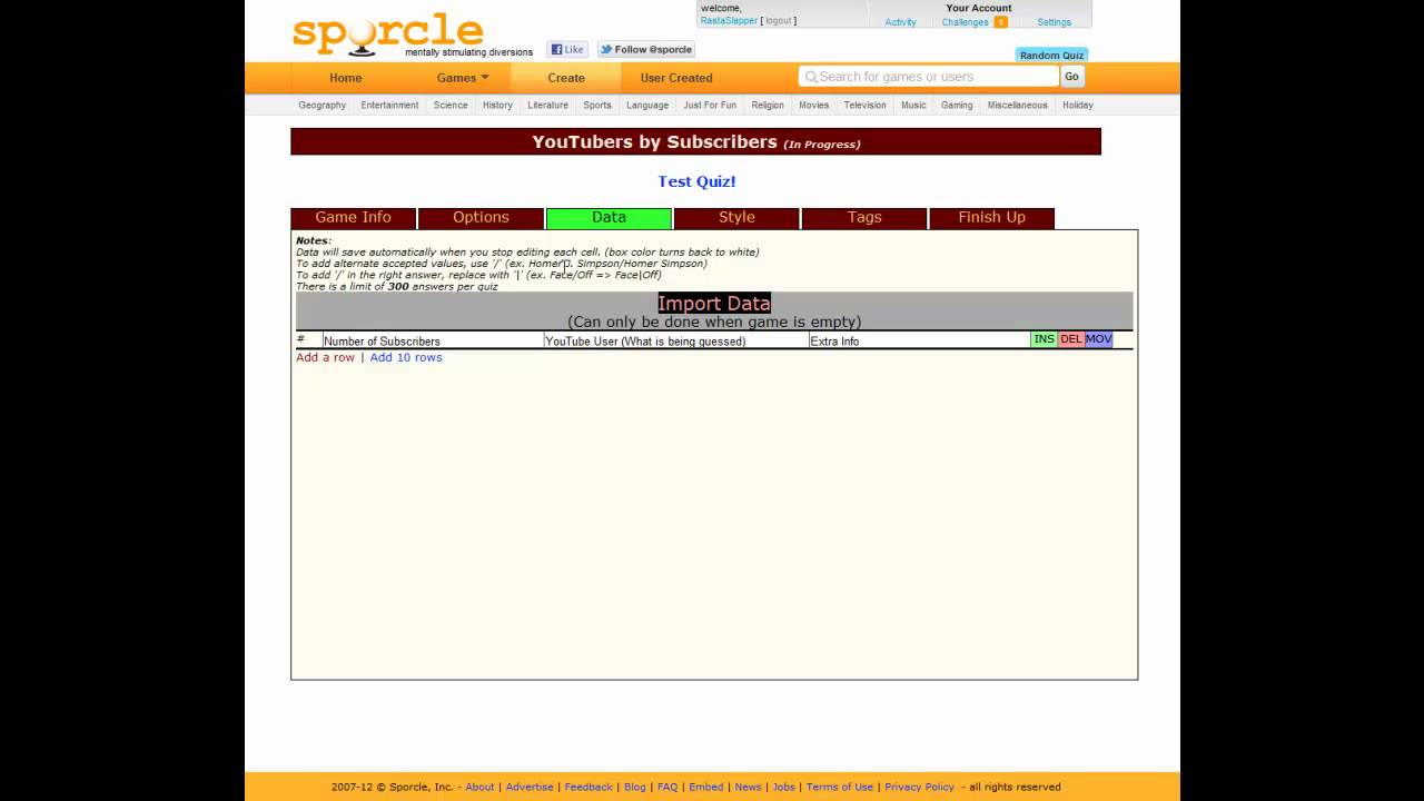 How to create a Quiz on Sporcle! - YouTube