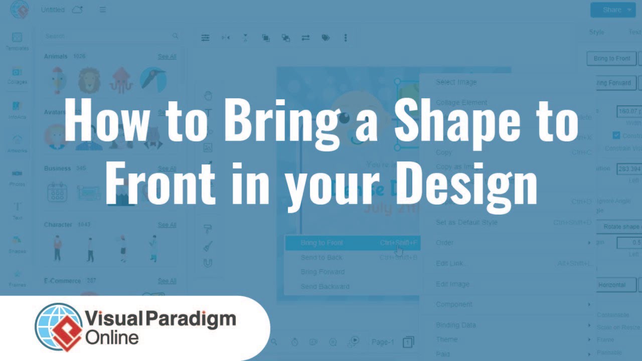 How to Bring a Shape to Front in your Design - YouTube