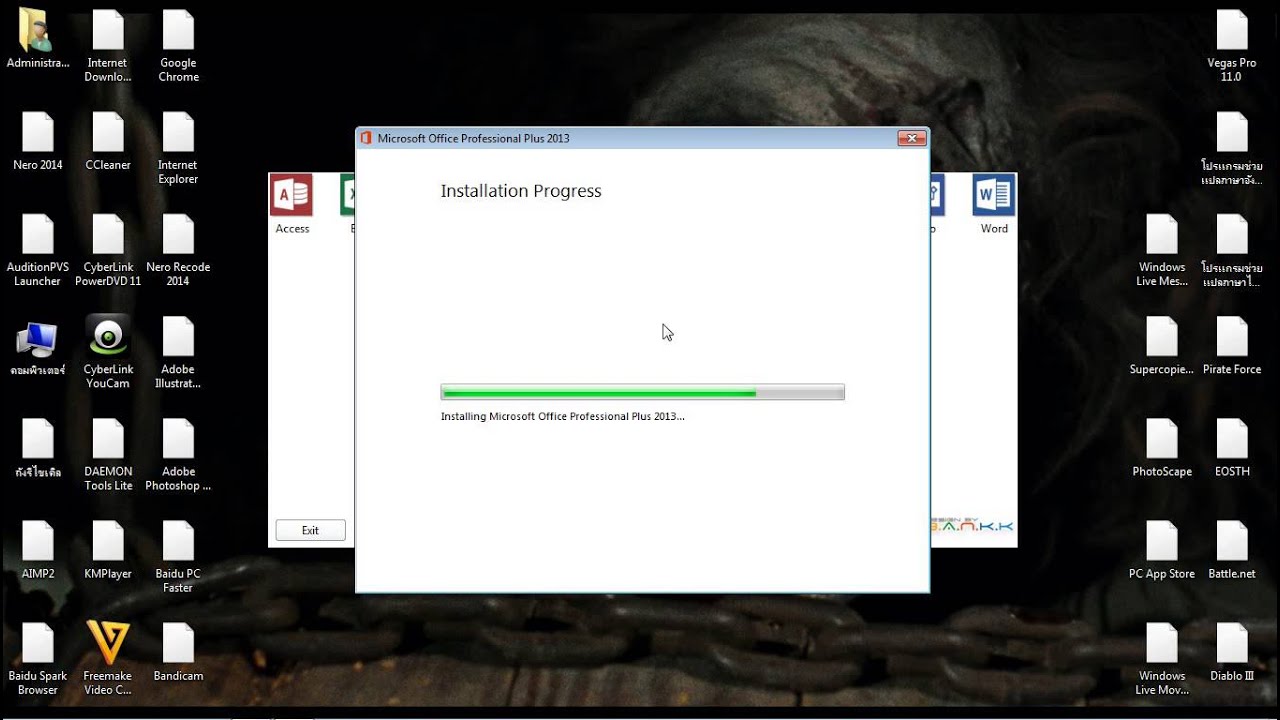 วิธีติดตั้ง Microsoft Office 2013 + patch Thai + Crack - YouTube