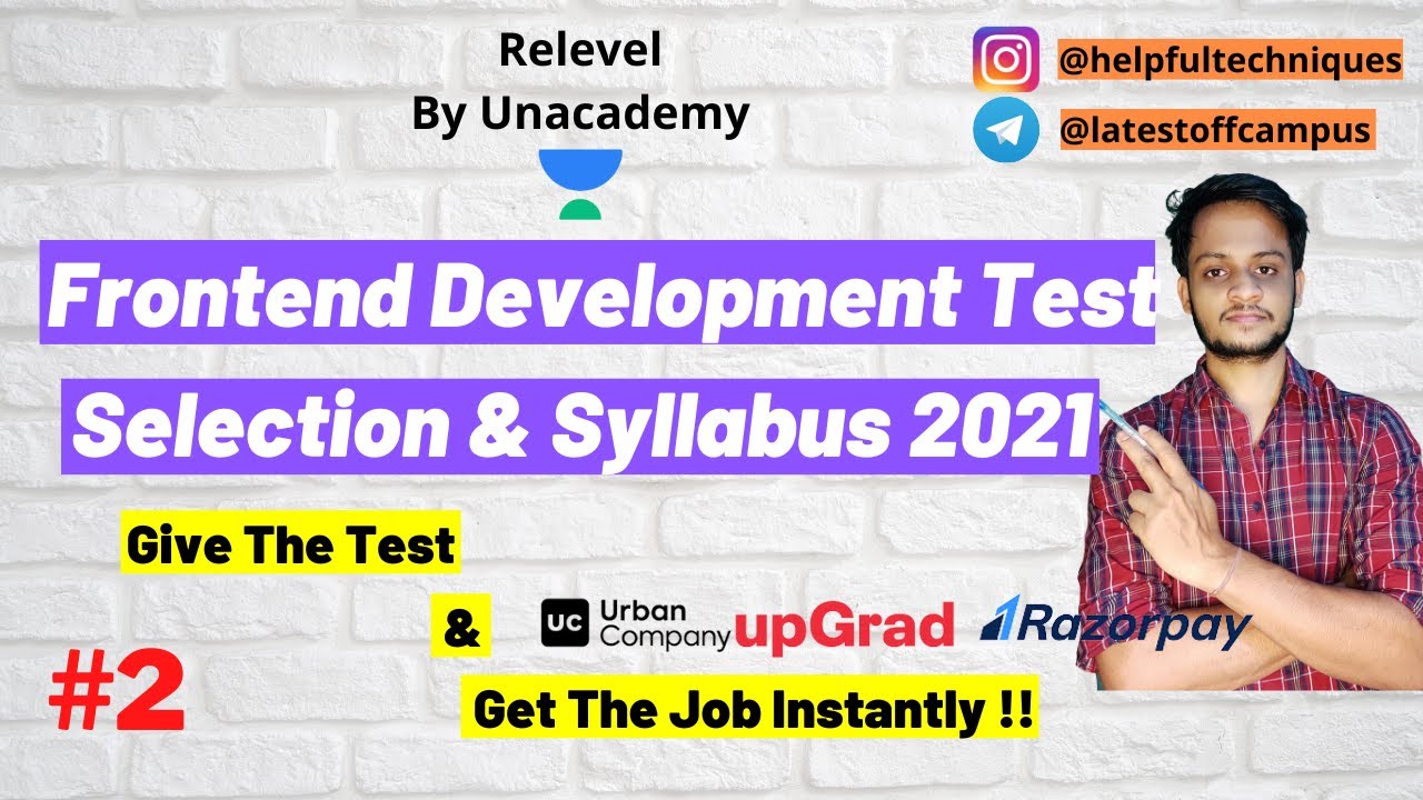 Get PLACED Instantly - Relevel Frontend Development Test 2021 ...